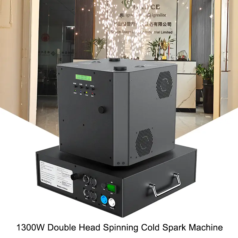 1300W Double Head Spinning Cold Spark Machine