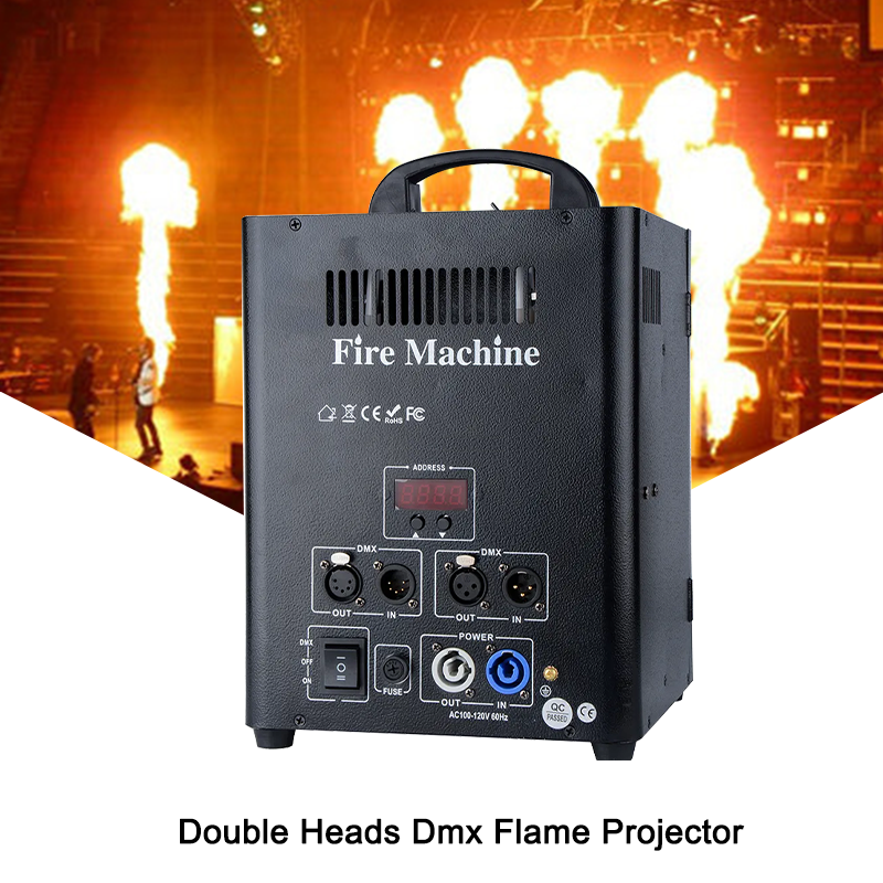 Double Heads Dmx Flame Projector