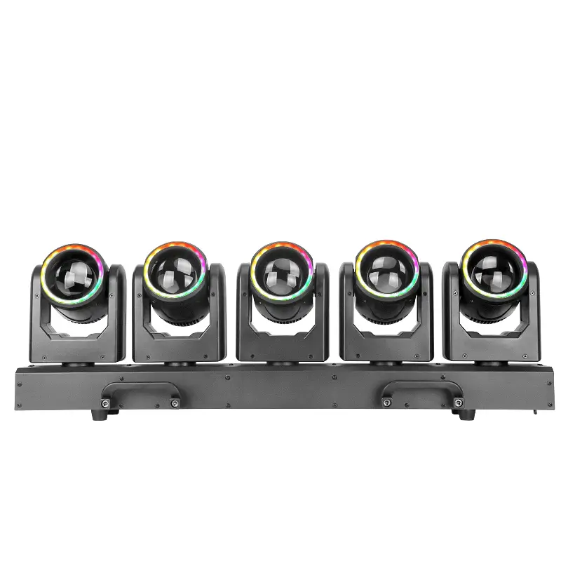500W 5-Head LED Moving Head Light With Infinite Pan